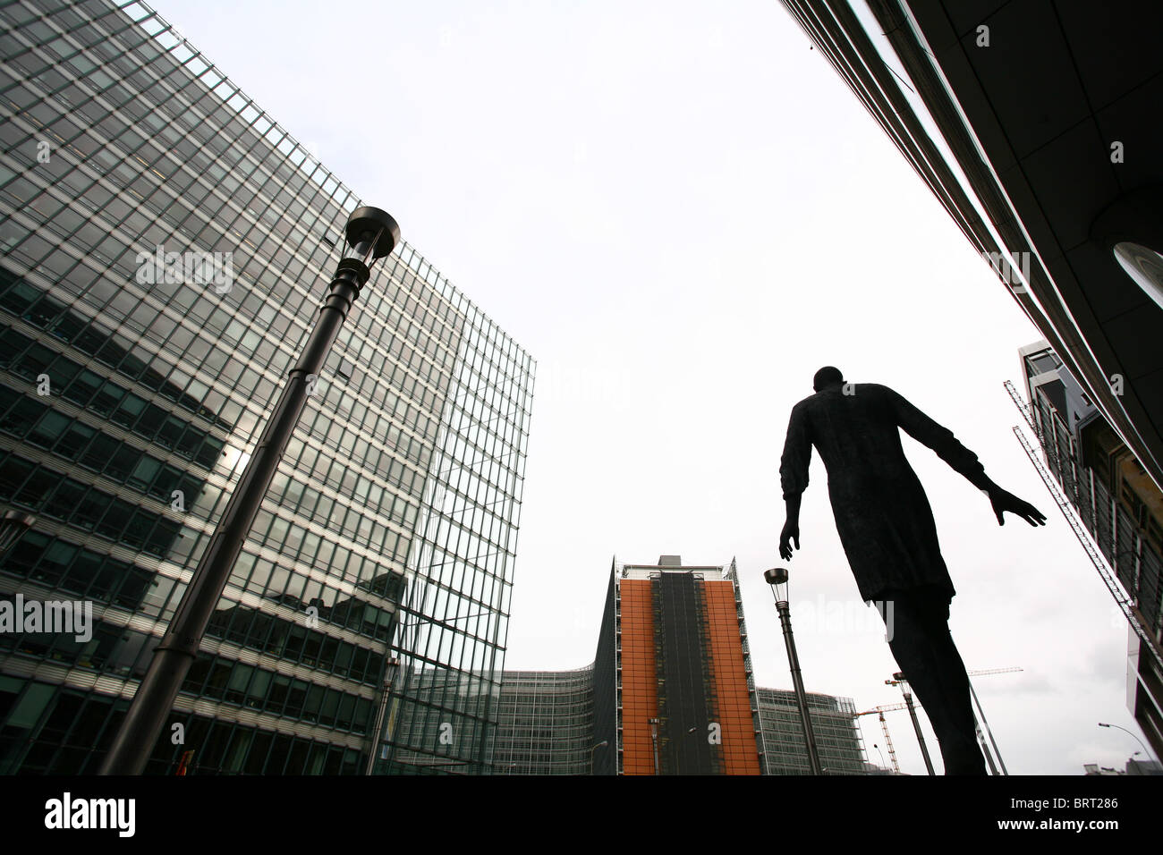 Statue in front of the Lex building , a high-rise of government offices ...