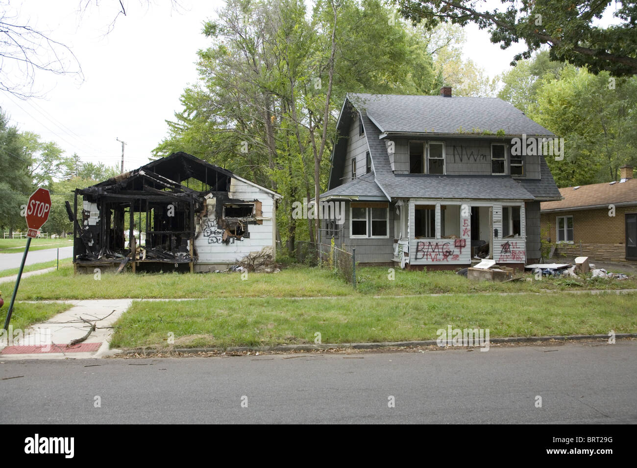 Detroit abandoned houses hi-res stock photography and images - Alamy