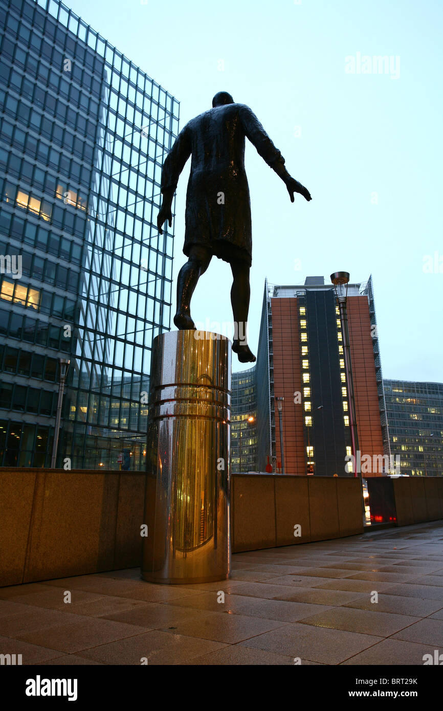 Statue in front of the Lex building , a high-rise of government offices ...