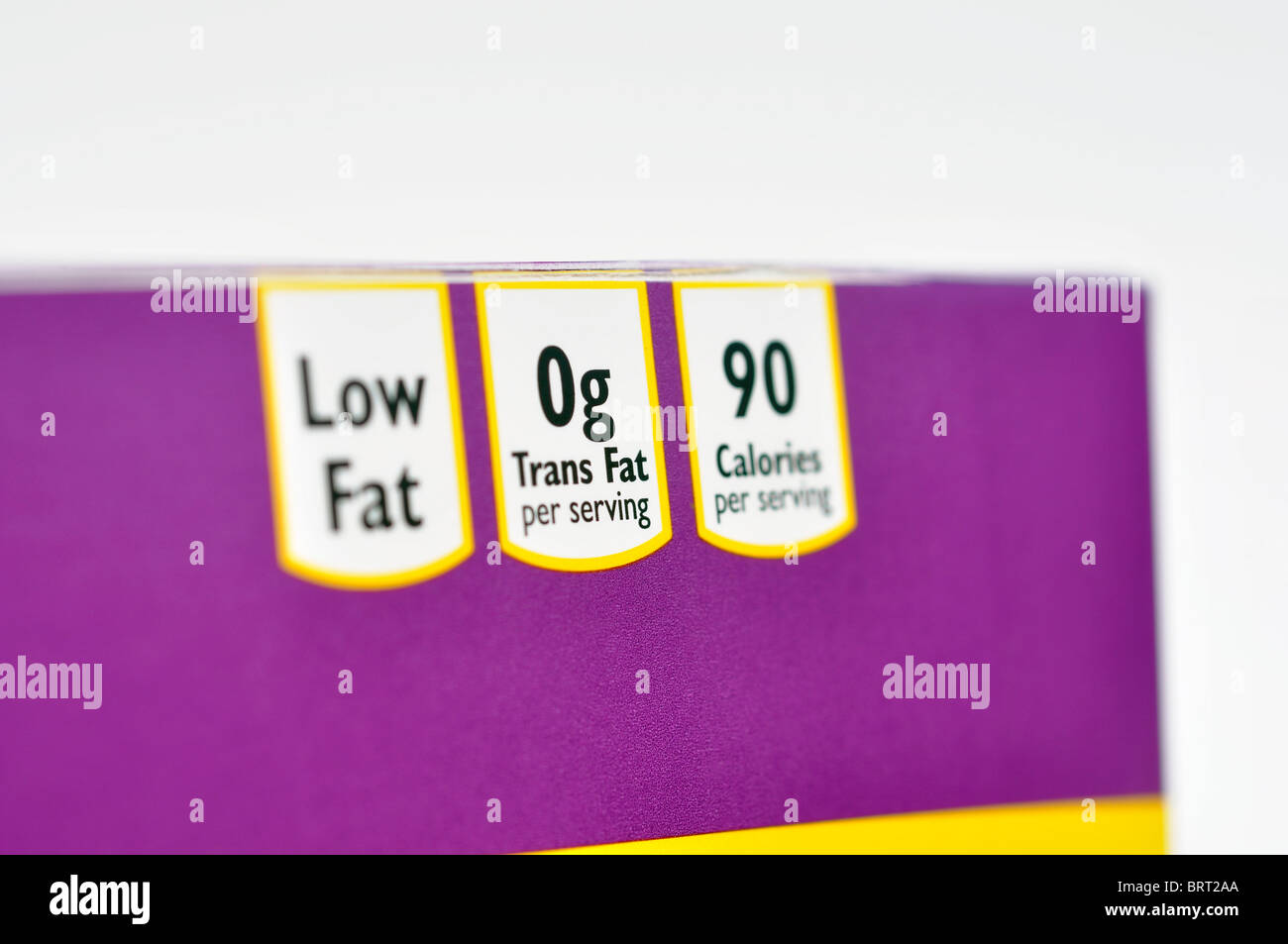 'No trans fat' on packaged food Stock Photo - Alamy