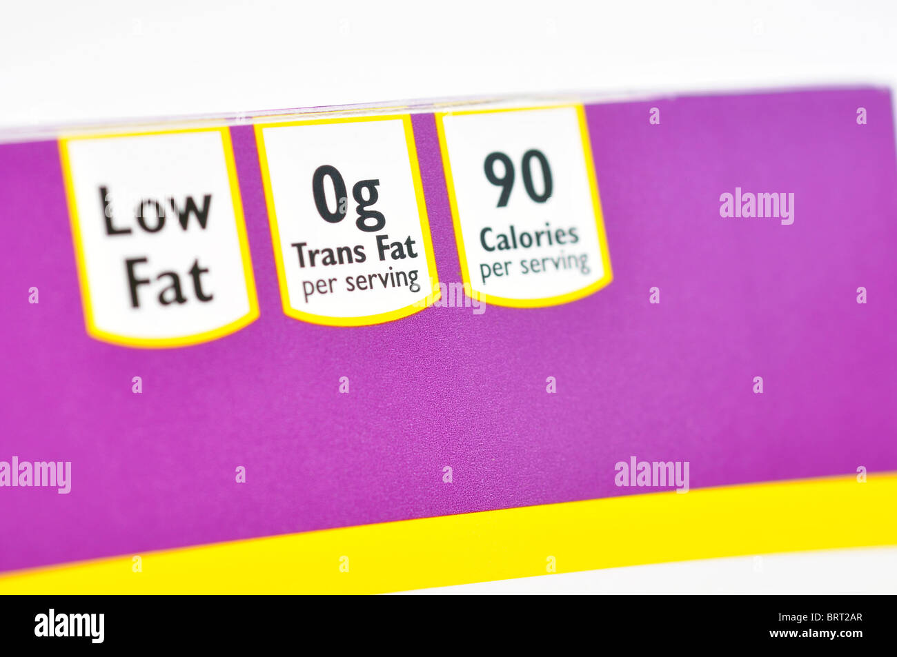 'No trans fat' on packaged food Stock Photo - Alamy