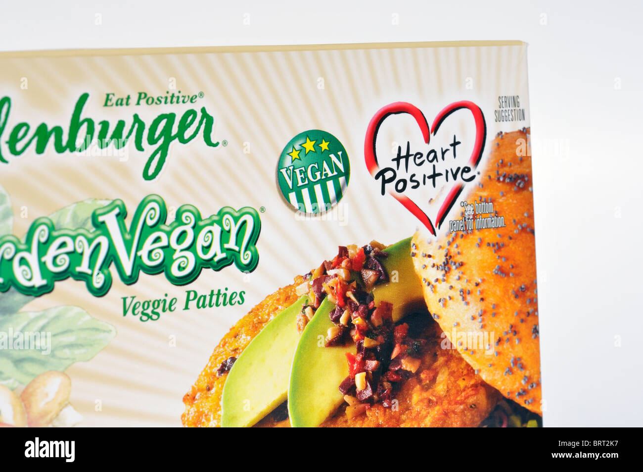 Vegan/vegetarian meatless burgers package Stock Photo - Alamy