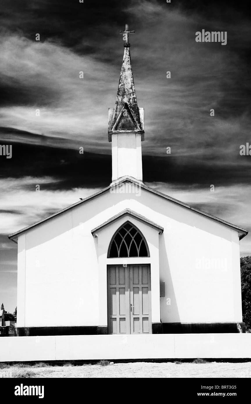 White country church steeple Black and White Stock Photos & Images - Alamy