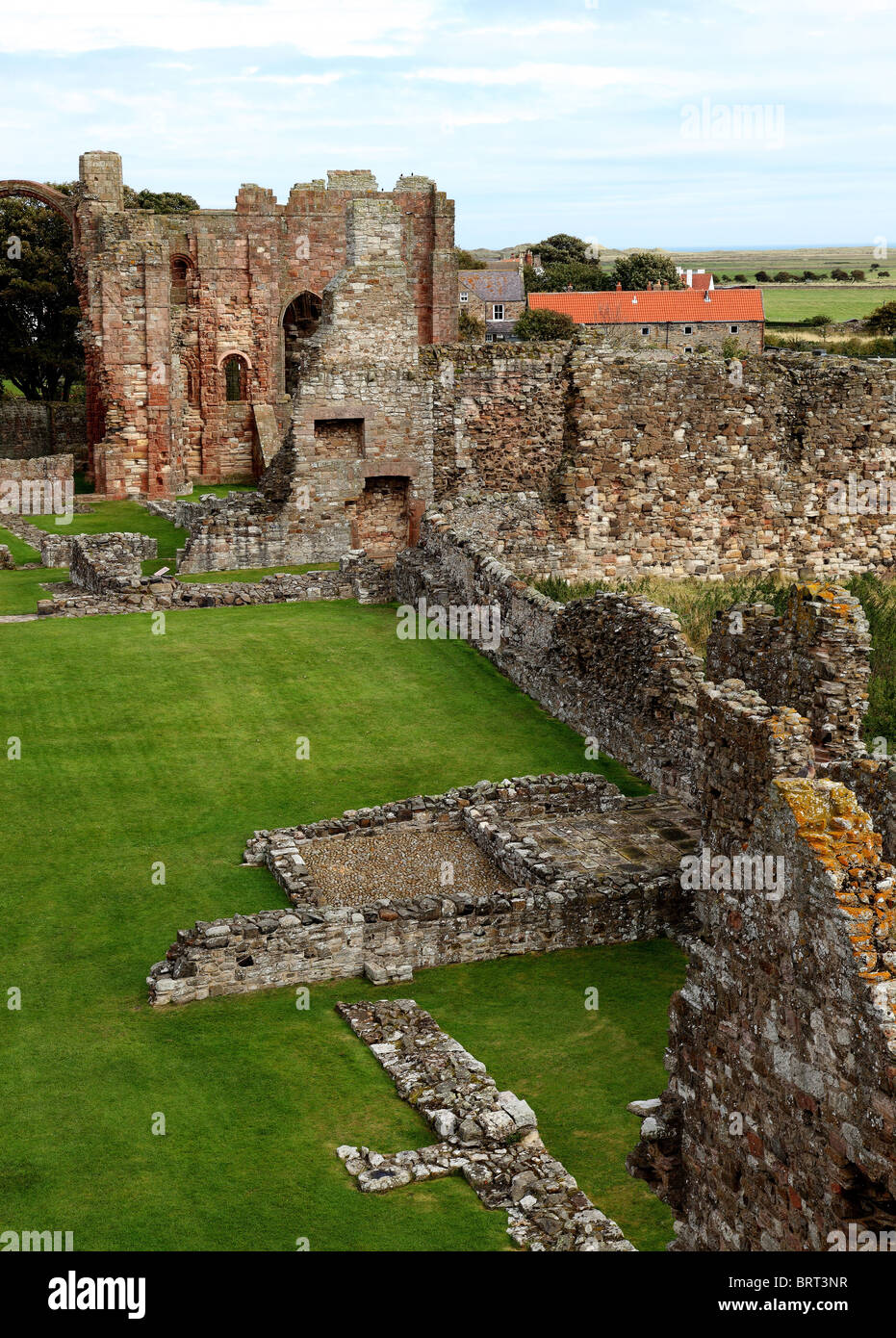 LINDISFARNE PRIORY. LINDISFARNE HOLY ISLAND. NORTHUMBERLAND. ENGLAND ...