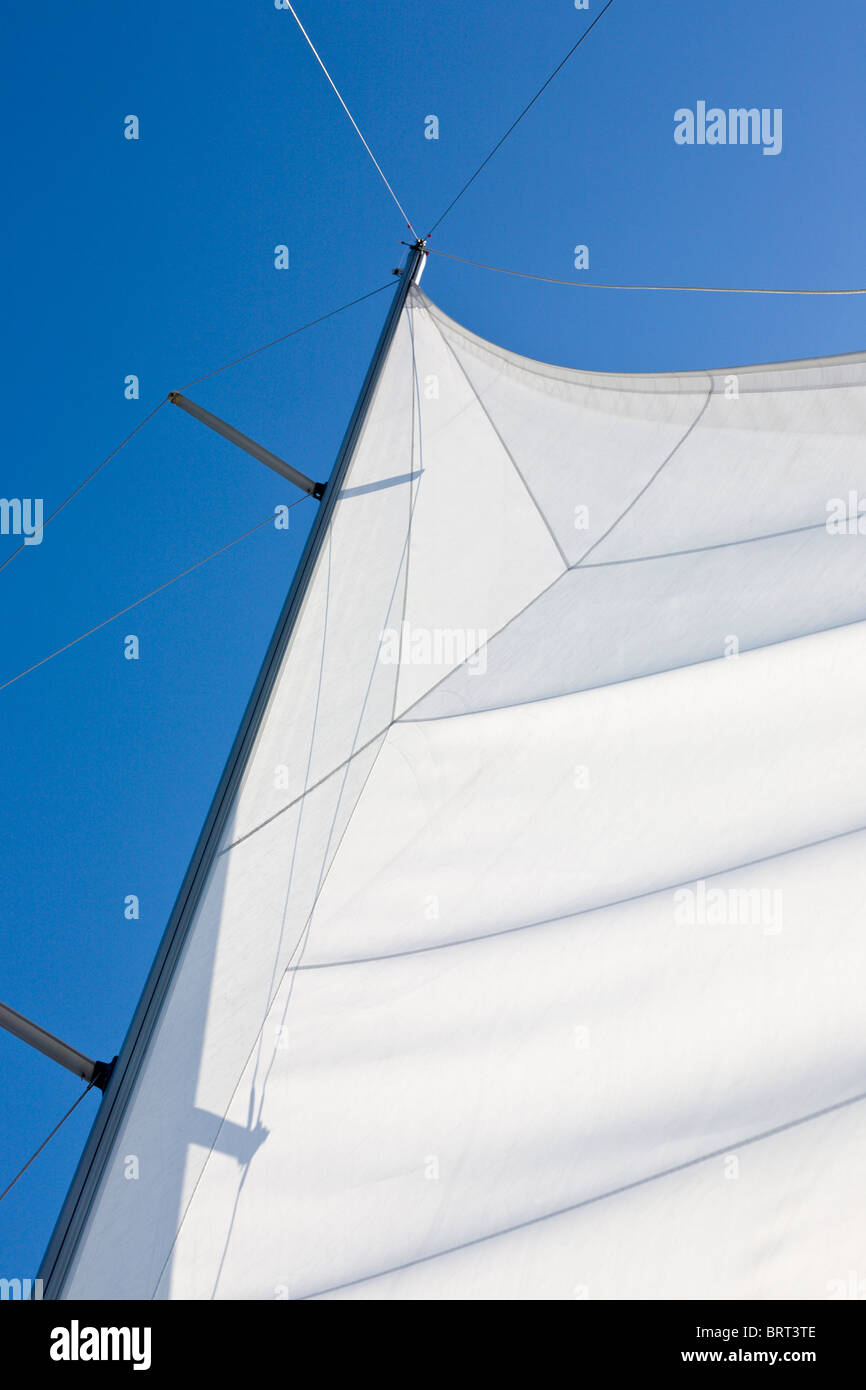Yacht main sail Stock Photo - Alamy