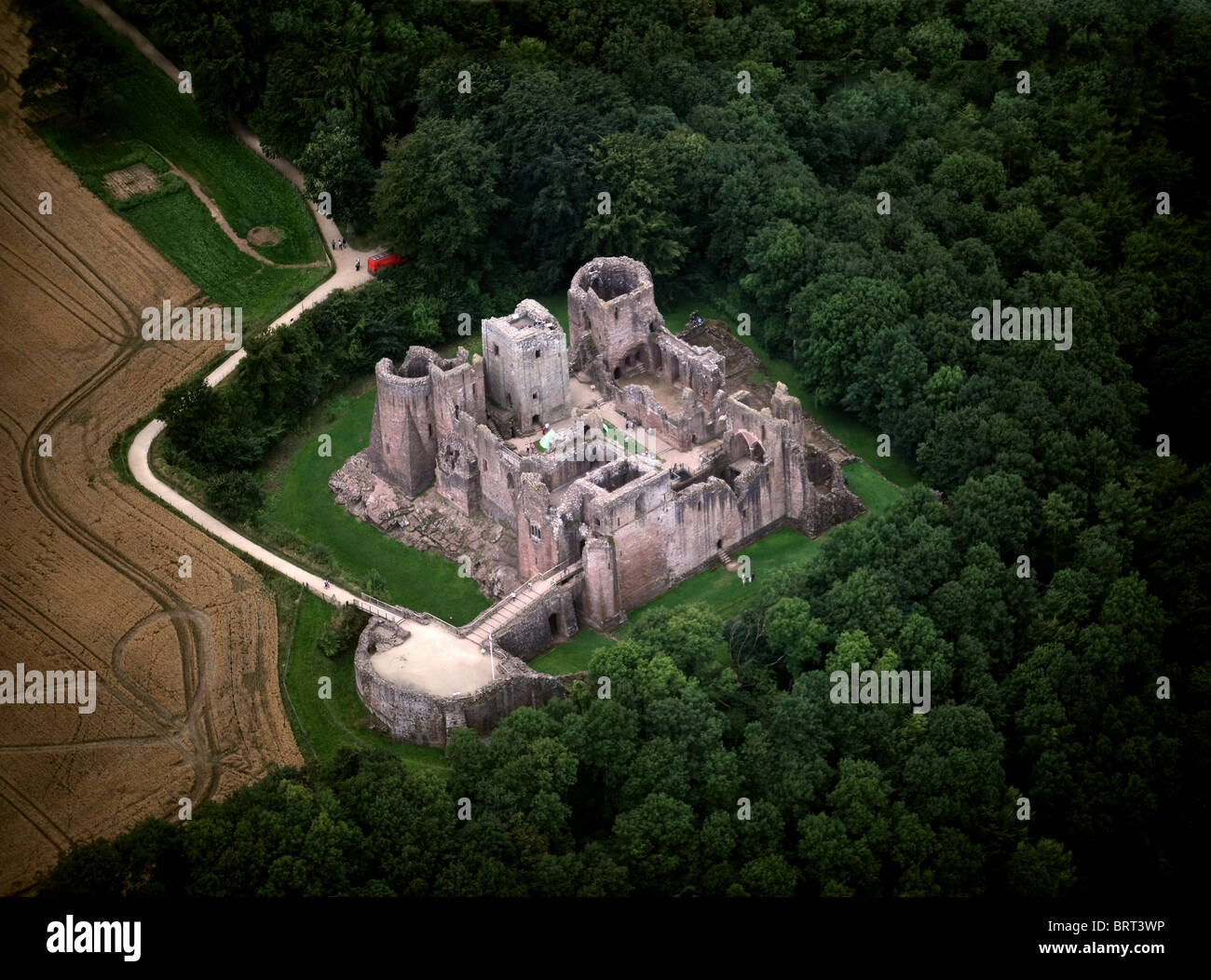 Goodrich castle aerial hi-res stock photography and images - Alamy