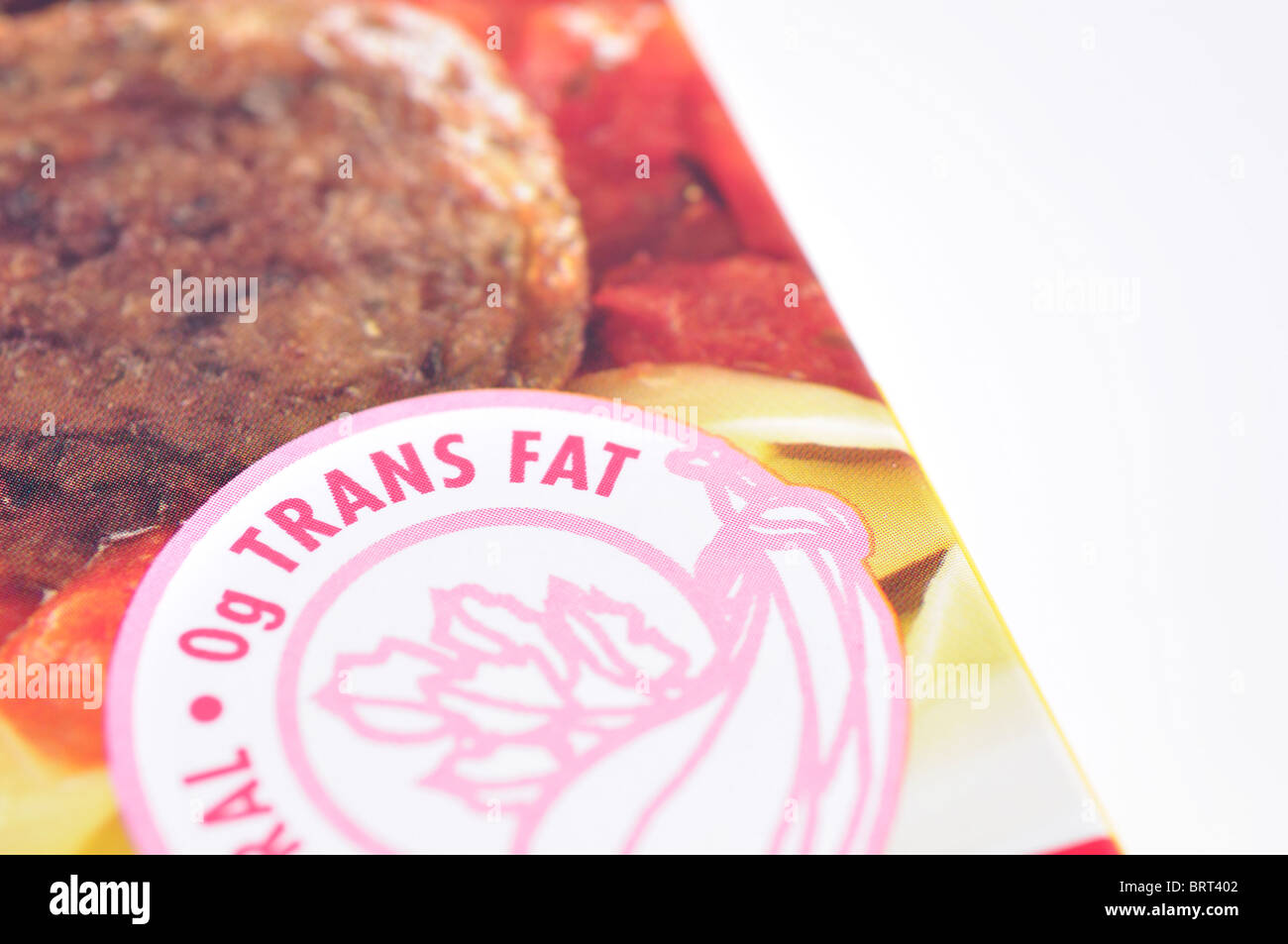 'No trans fat' on packaged food Stock Photo - Alamy