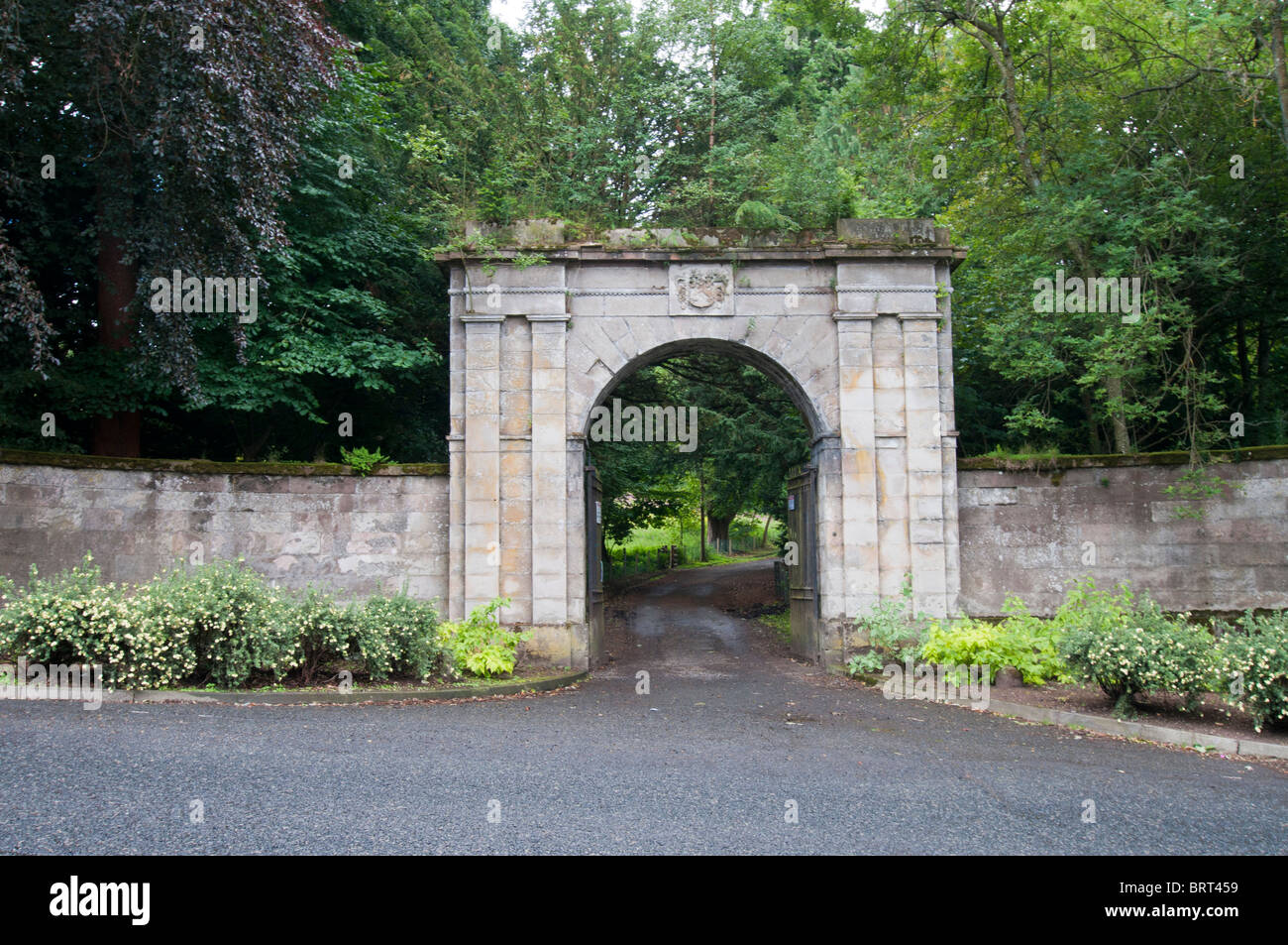 Entrance to The Haining, Selkirk Stock Photo - Alamy