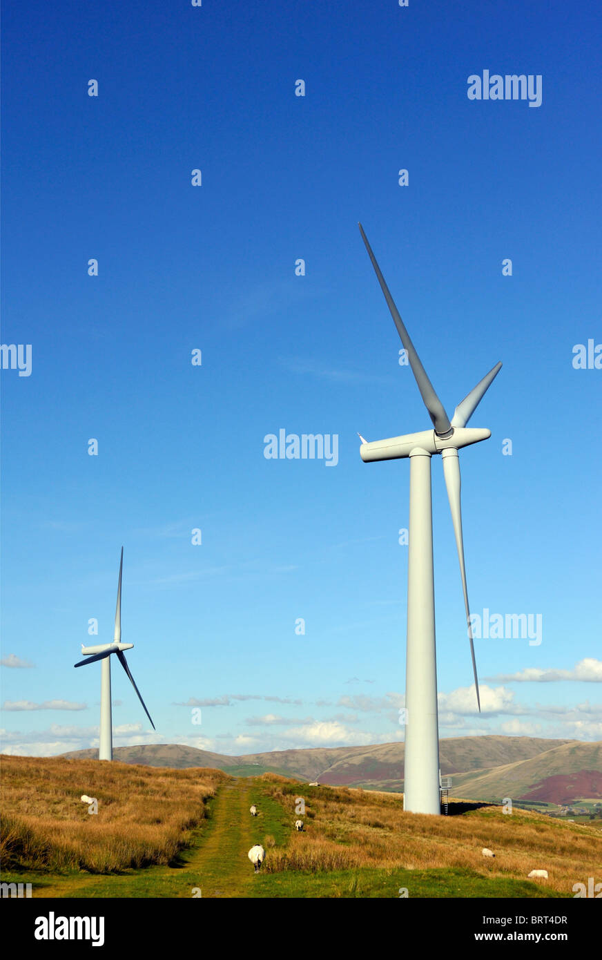 Wind turbines at Lambrigg Wind Farm, Cumbria, England, U.K. , Europe ...