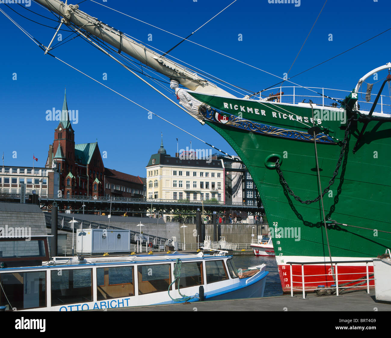 Rickmer Rickmers museum ship, Hamburg, Germany Stock Photo - Alamy