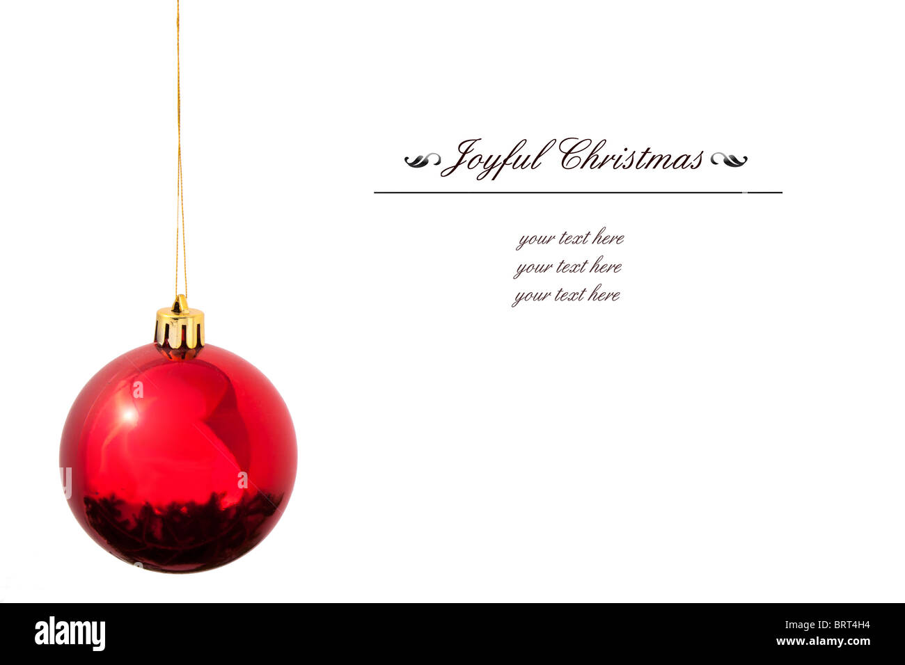 Christmas card on white Cut Out Stock Images & Pictures - Alamy