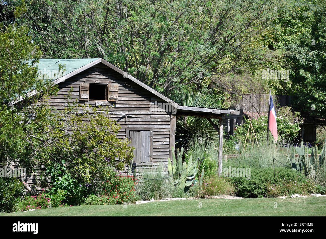 Frontier-style clapboard house at the outdoor museum in the Dallas ...