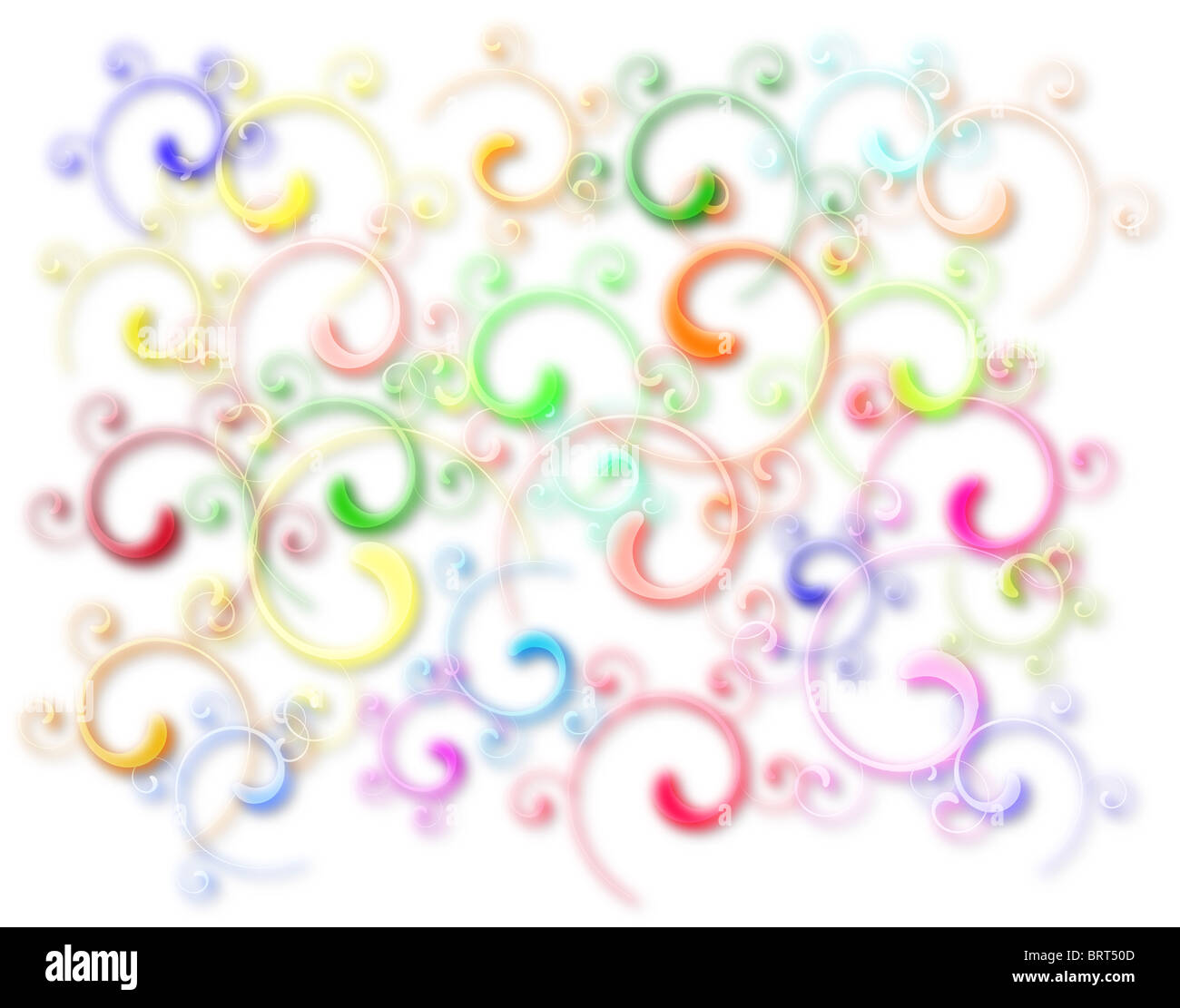 Abstract background of colorful twirl shapes and shadows Stock Photo ...