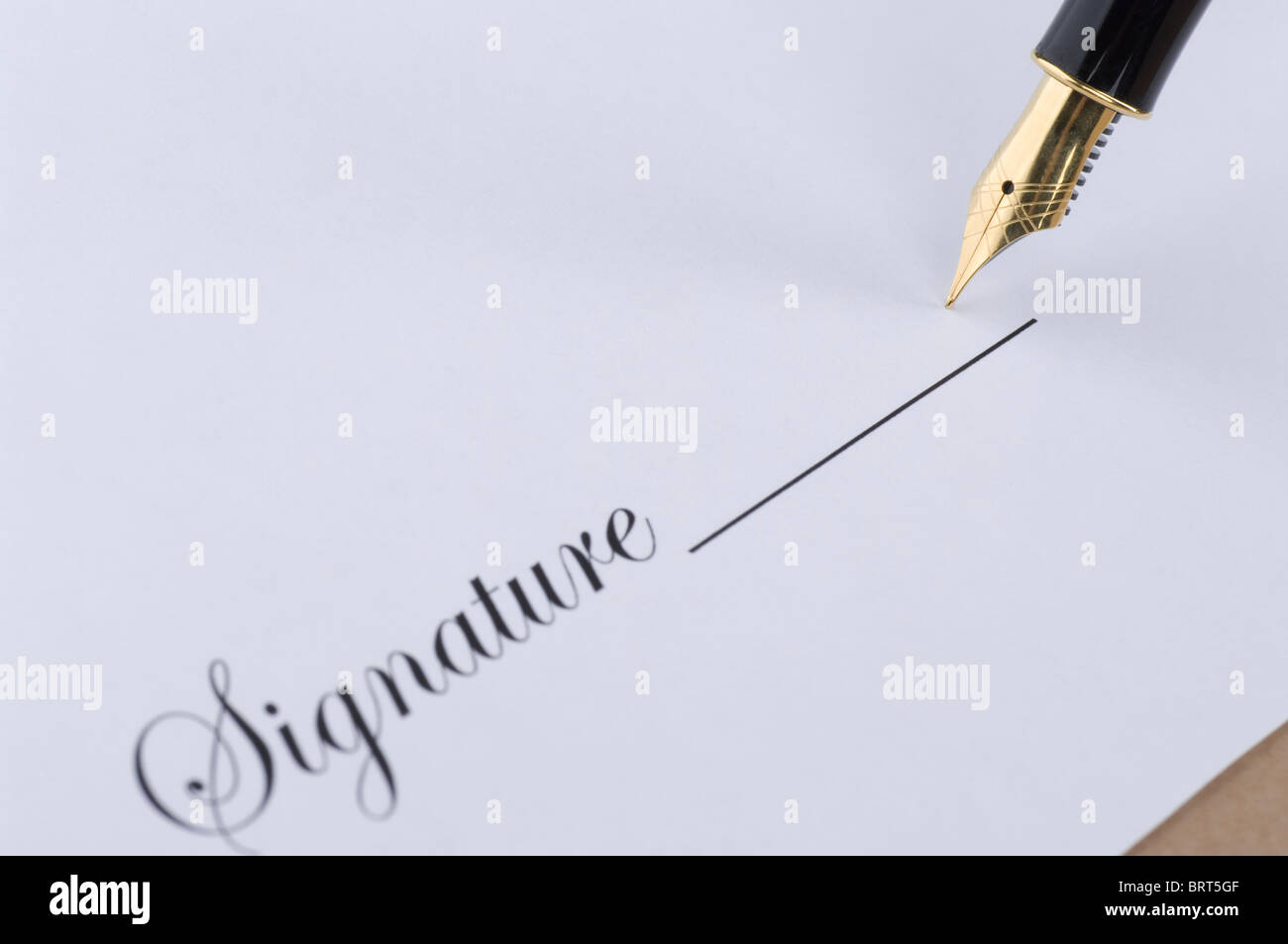 Gold signature hi-res stock photography and images - Alamy