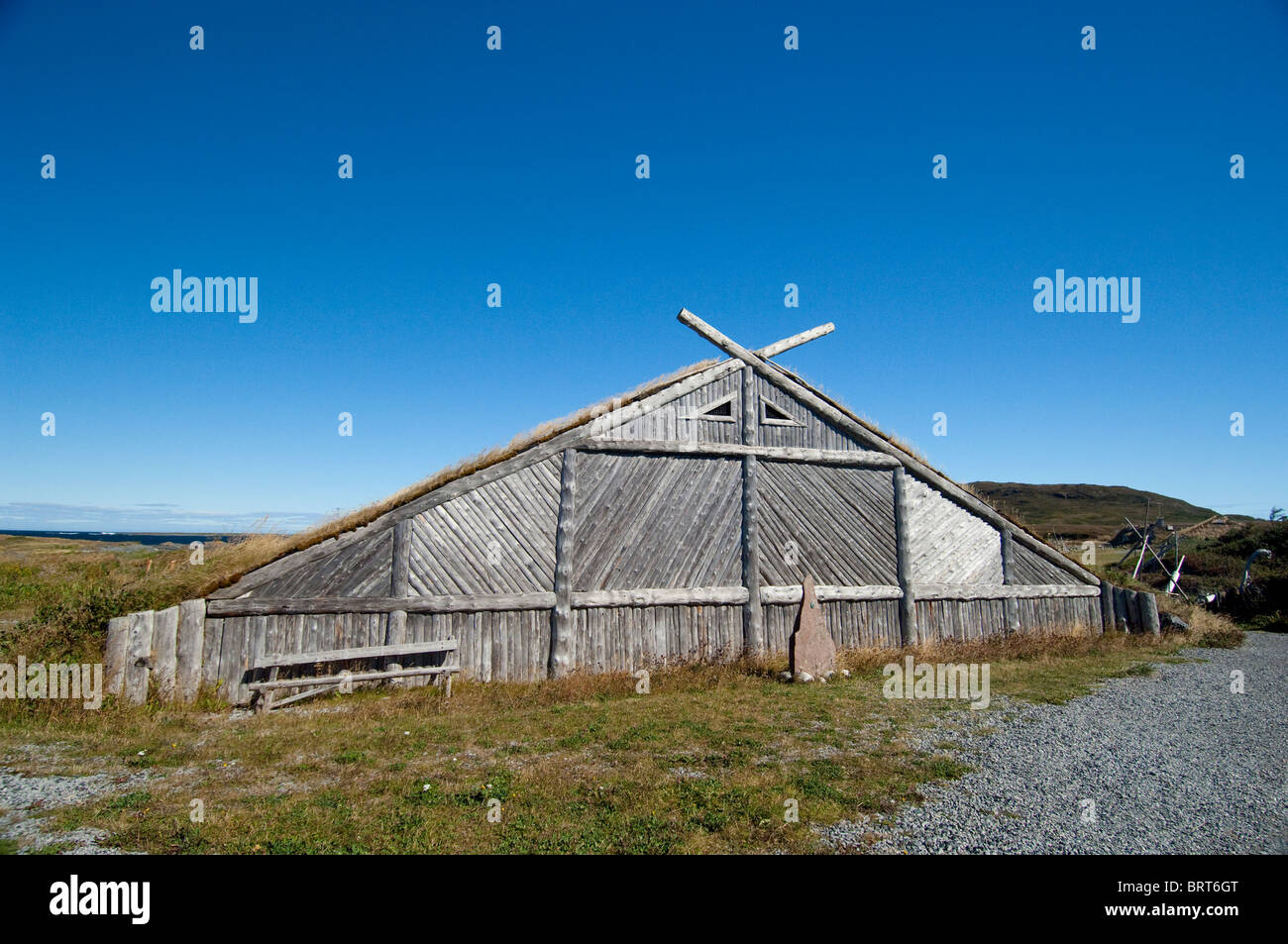 Canada, Newfoundland and Labrador, L'Anse Aux Meadows. Norstead Viking ...