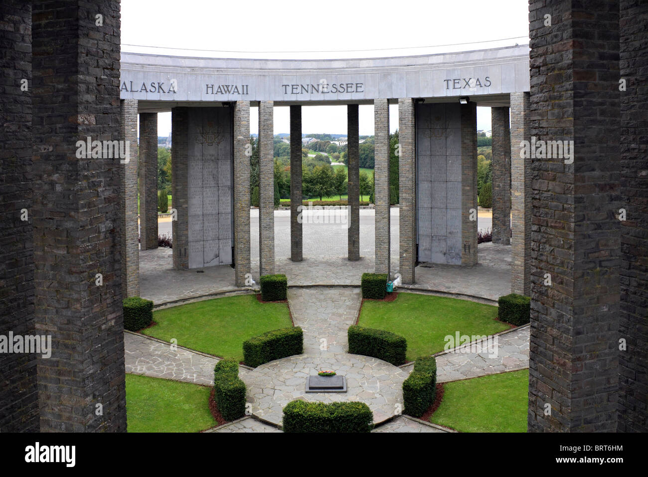 The Mardasson Memorial at Bastogne for the American soldiers wounded or ...