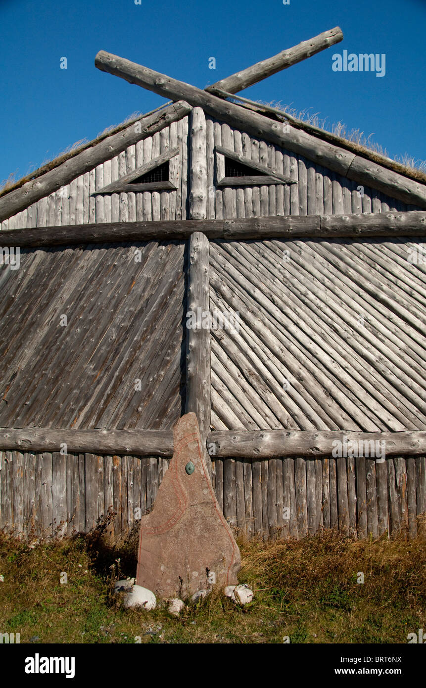 Canada, Newfoundland and Labrador, L'Anse Aux Meadows. Norstead Viking ...