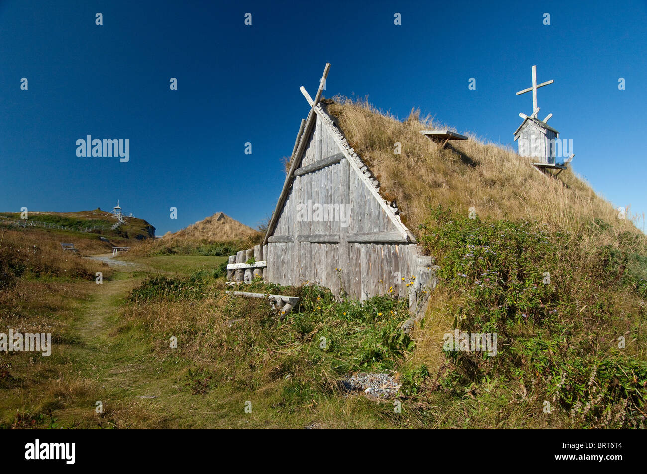 Canada, Newfoundland and Labrador, L'Anse Aux Meadows. Norstead Viking ...