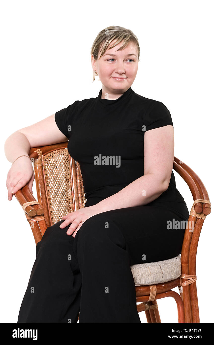 Fat Woman Sitting In Chair Stock Photos & Fat Woman Sitting In Chair ...