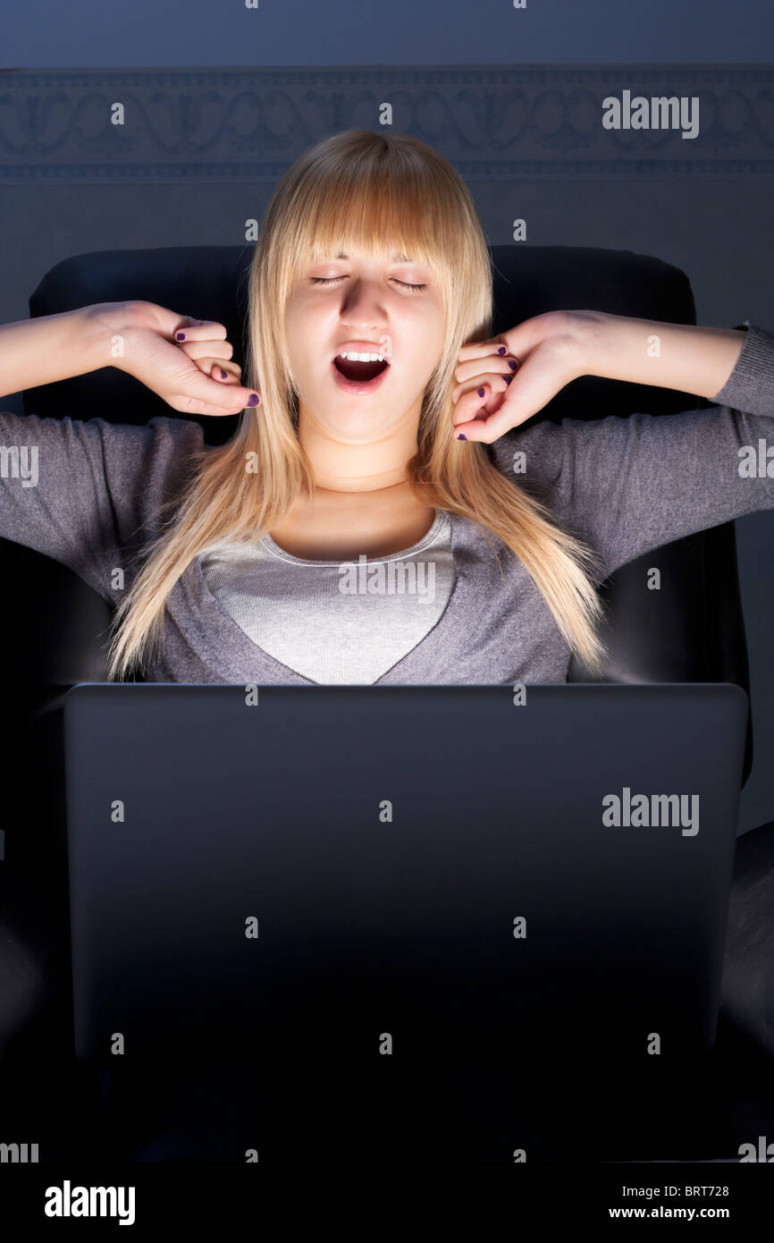 Black woman yawning open mouth hi-res stock photography and images - Alamy