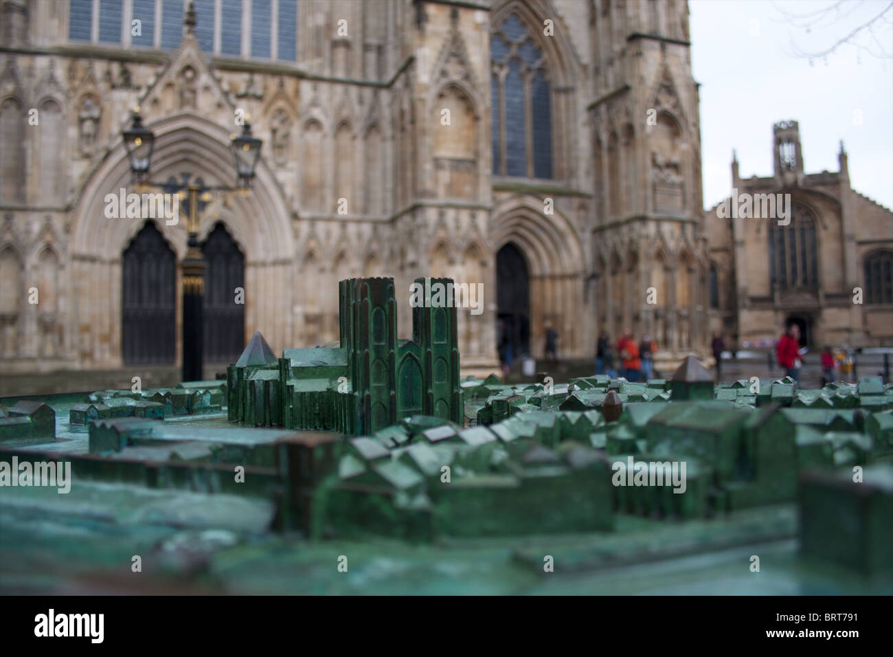 Bronze relief map of York Minster and the surrounding area Stock Photo ...