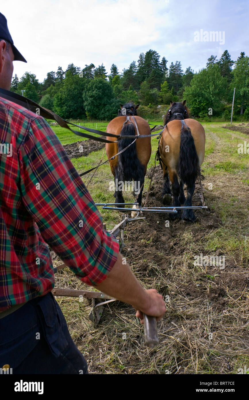 Manual ploughing hi-res stock photography and images - Alamy