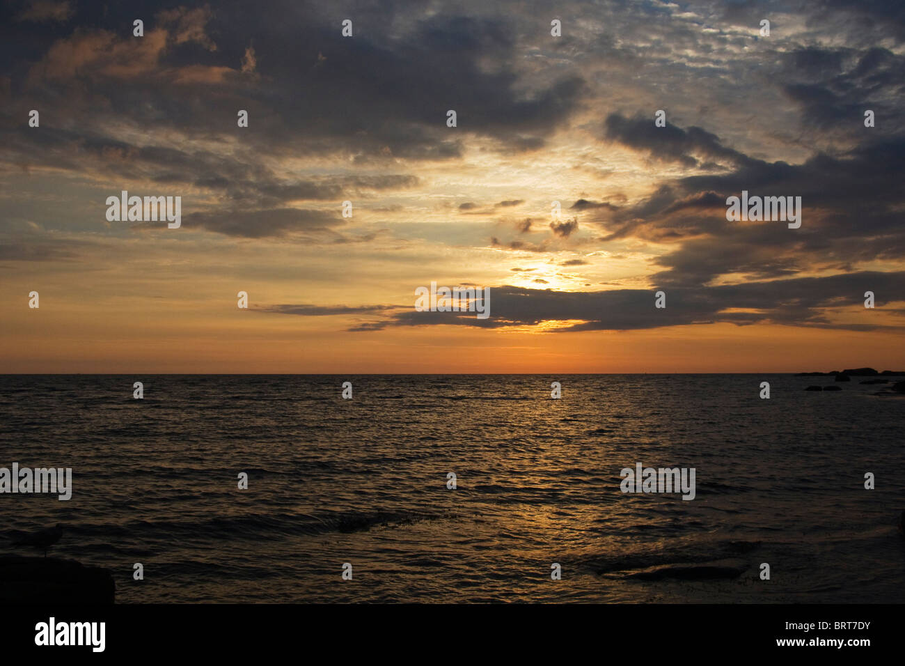 Sunset outside Varberg on the Swedish west coast by summer Stock Photo ...