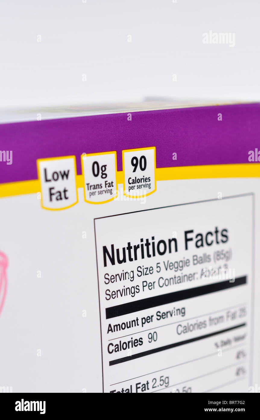 'No trans fat' on packaged food Stock Photo - Alamy