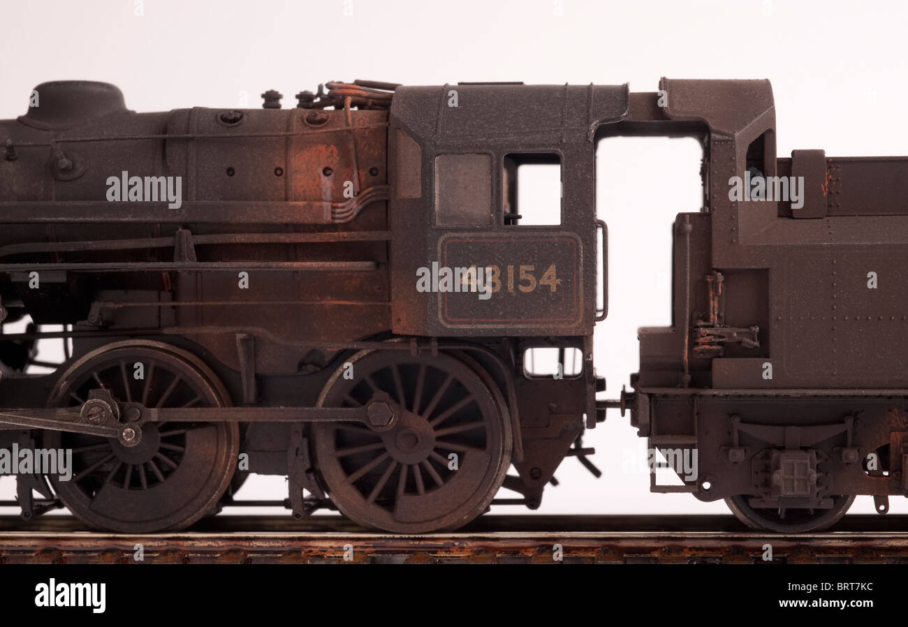 LMS Ivatt Class 4, BR Livery, Cab Detail Closeup weathered scale model ...