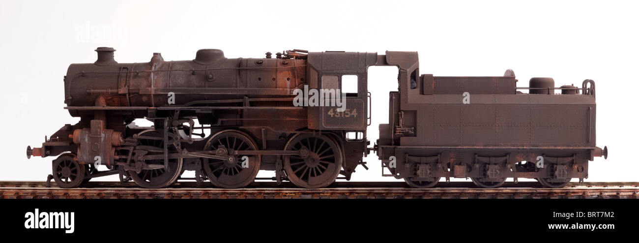 LMS Ivatt Class 4, BR Livery, Side View weathered scale model Stock ...