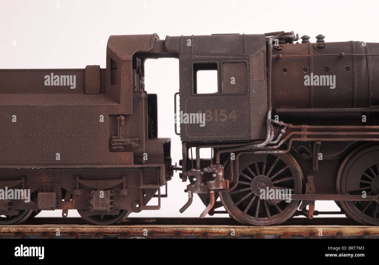 LMS Ivatt Class 4, BR Livery, Cab Detail Closeup weathered scale model ...