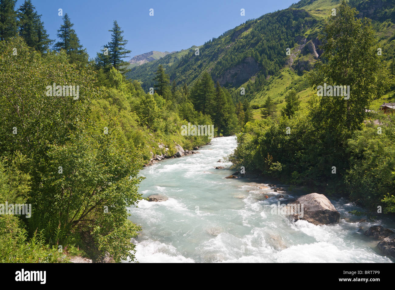 stream in Ferret valley on summer Courmayeur, Italy Stock Photo - Alamy