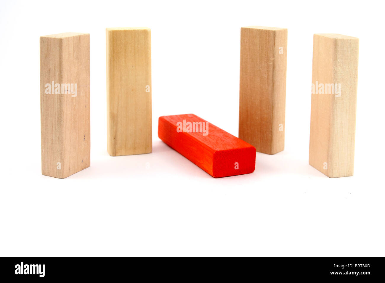 Rectangle blocks wooden tower Cut Out Stock Images & Pictures - Alamy