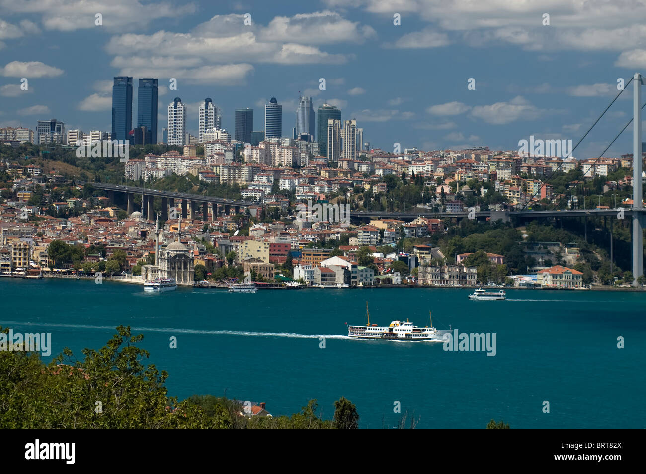 Bosphorus and modern buildings of istanbul,Turkey Stock Photo - Alamy