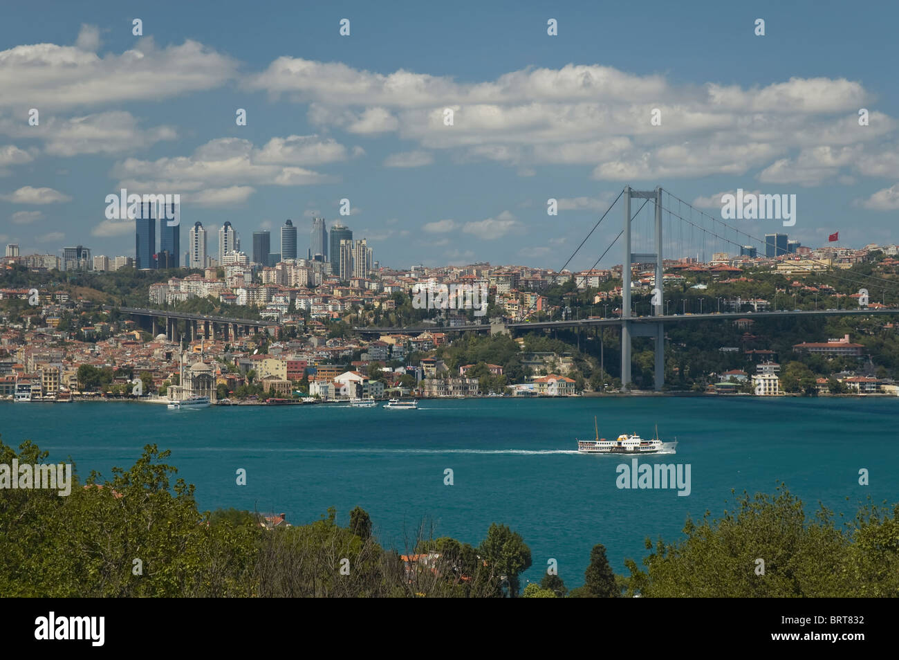Bosphorus and modern buildings of istanbul,Turkey Stock Photo - Alamy