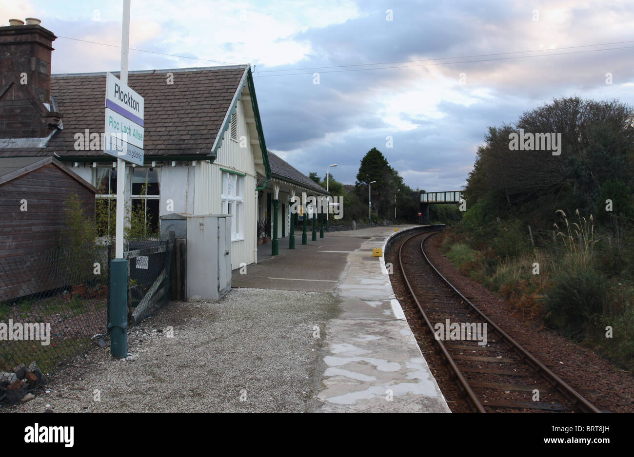 Plockton Railway Station Scotland October 2010 Stock Photo - Alamy