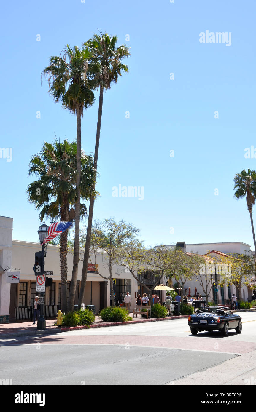 Street with shops, Santa Barbara, California, USA Stock Photo - Alamy