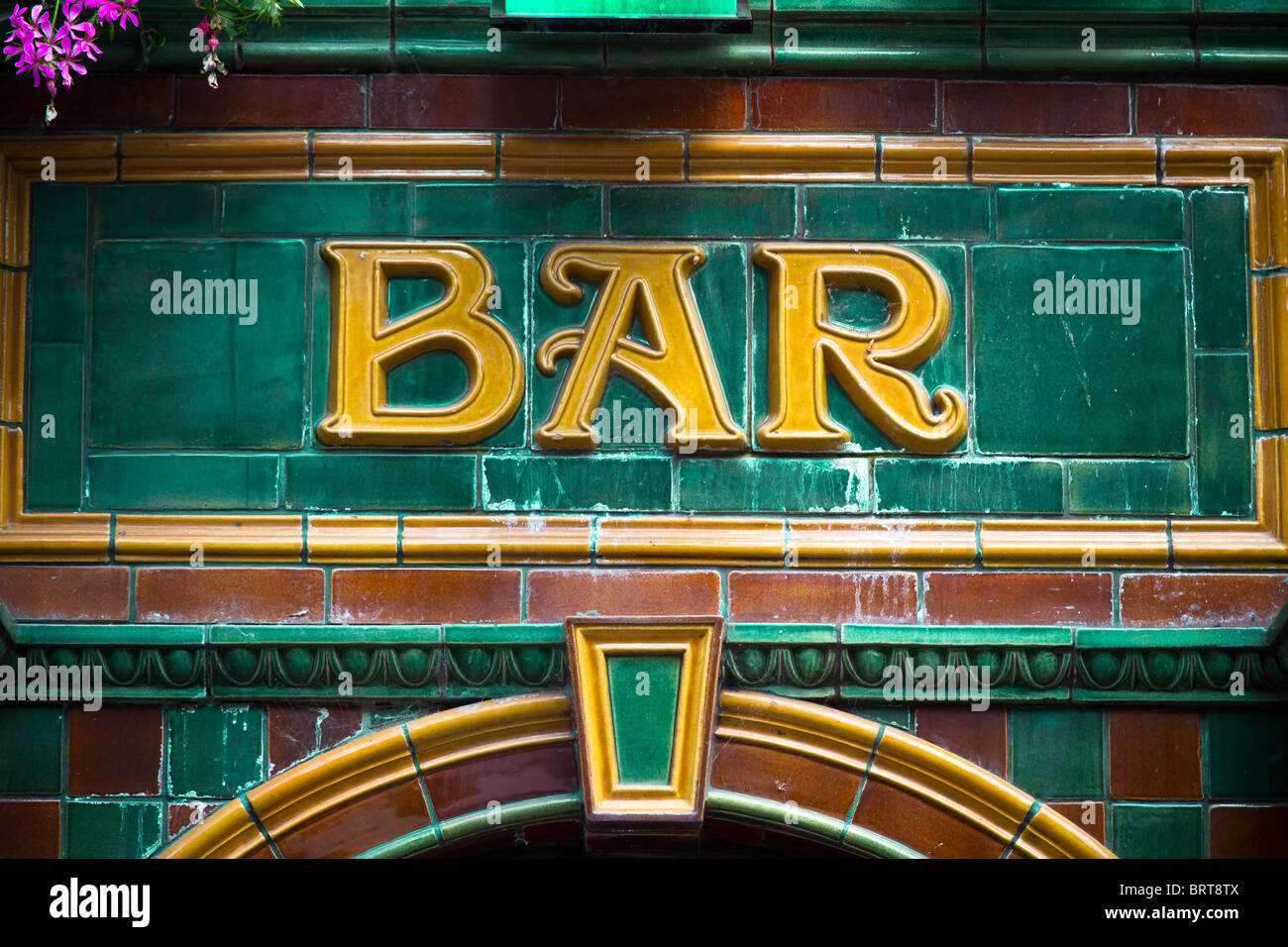 Classic Irish Bar. Vignette added Stock Photo - Alamy