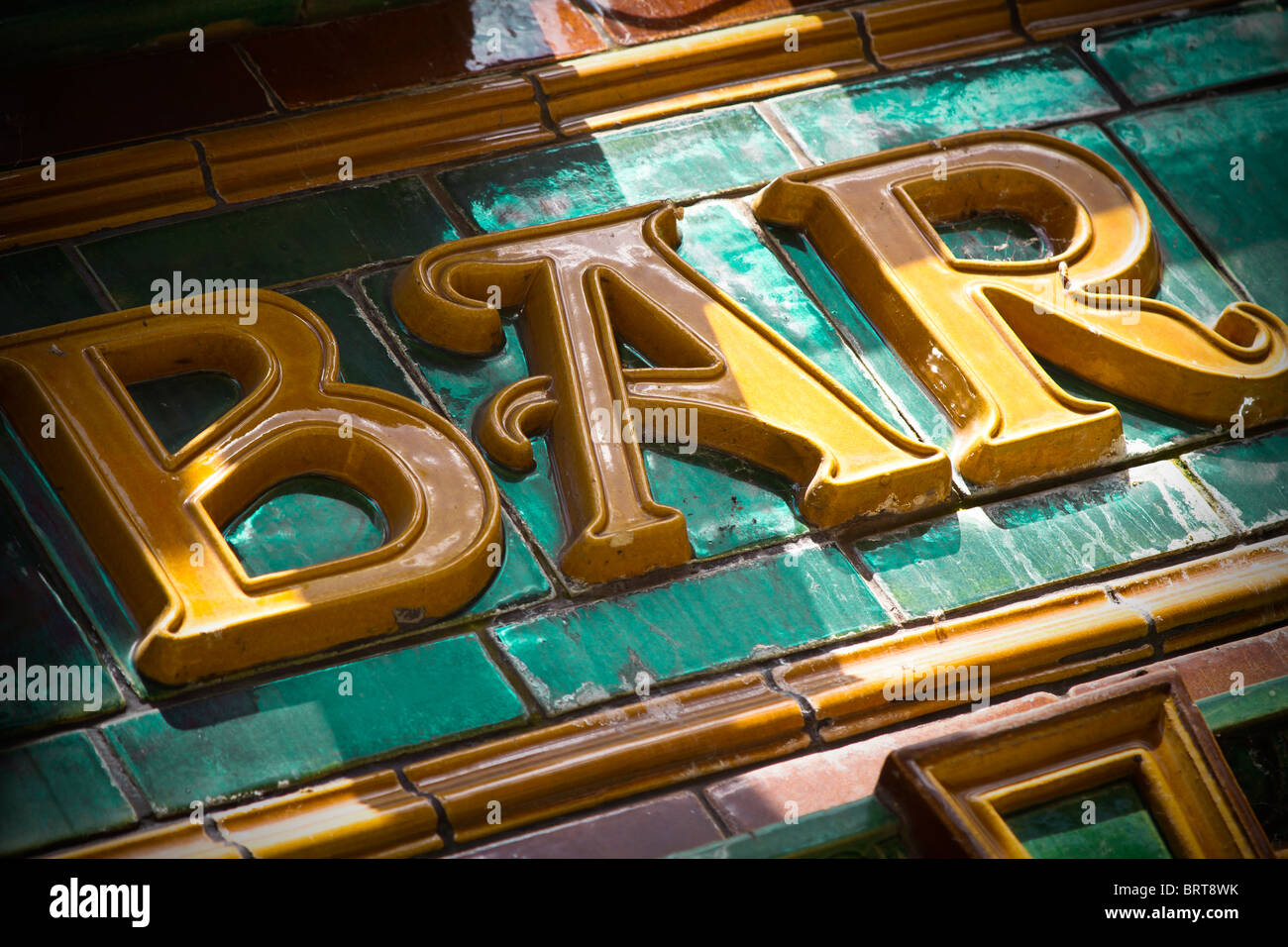 Classic Irish Bar. Vignette added Stock Photo - Alamy