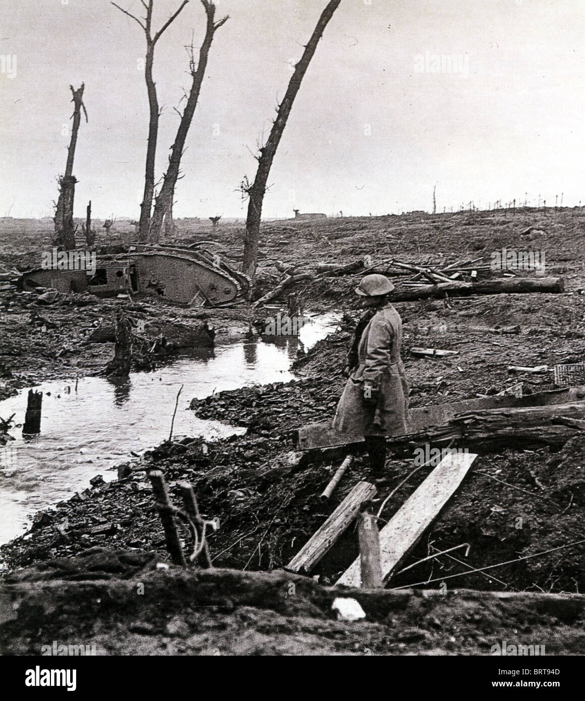 FIRST WORLD WAR - YPRES battlefield February 1918 Stock Photo - Alamy