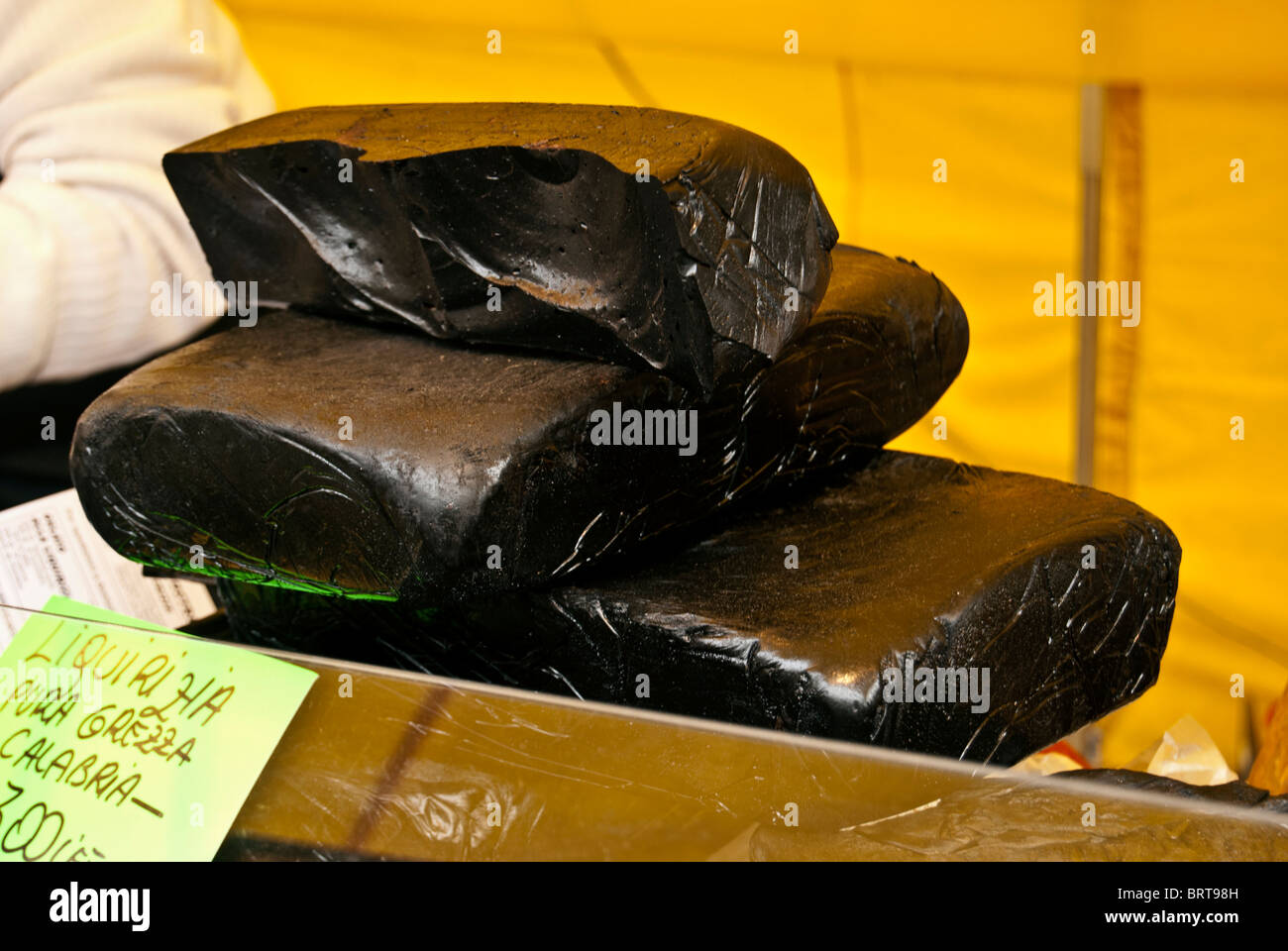 ingots of pure raw licorice Stock Photo - Alamy