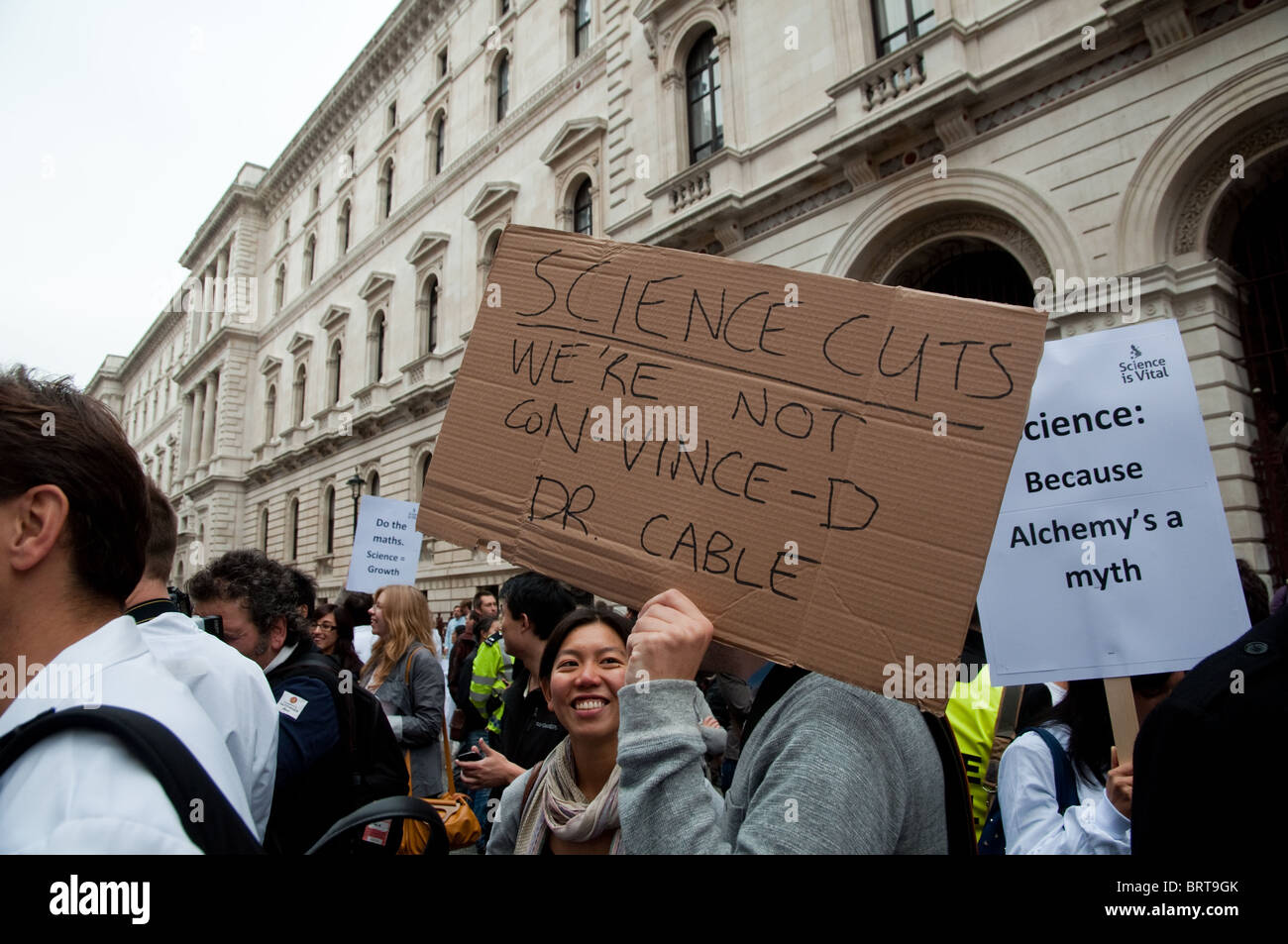 Science signs protest hi-res stock photography and images - Alamy