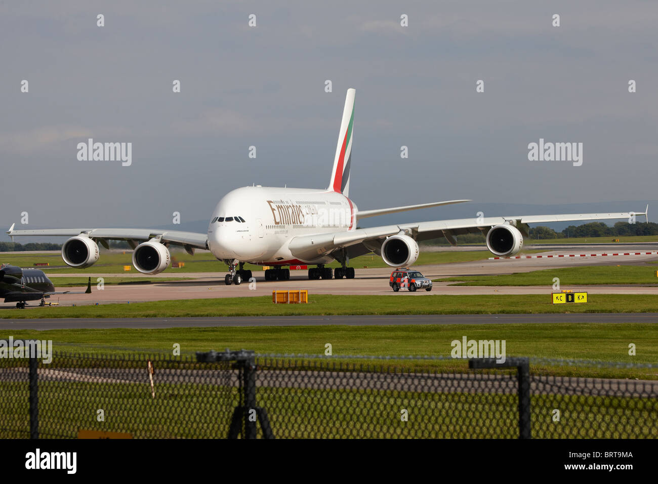 Jet Aircraft Airbus A380 at Manchester Airport Stock Photo - Alamy