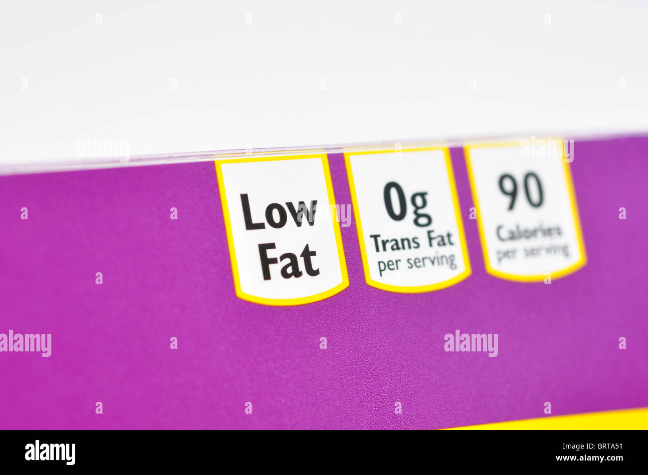 'No trans fat' on packaged food Stock Photo - Alamy