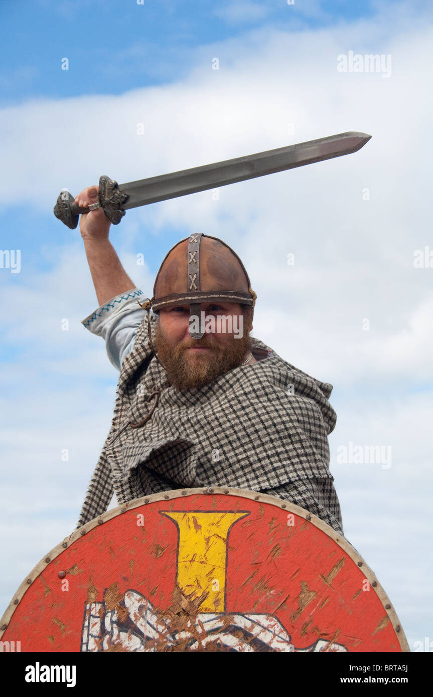 Canada, Newfoundland and Labrador, St. Anthony. Viking actor in ...
