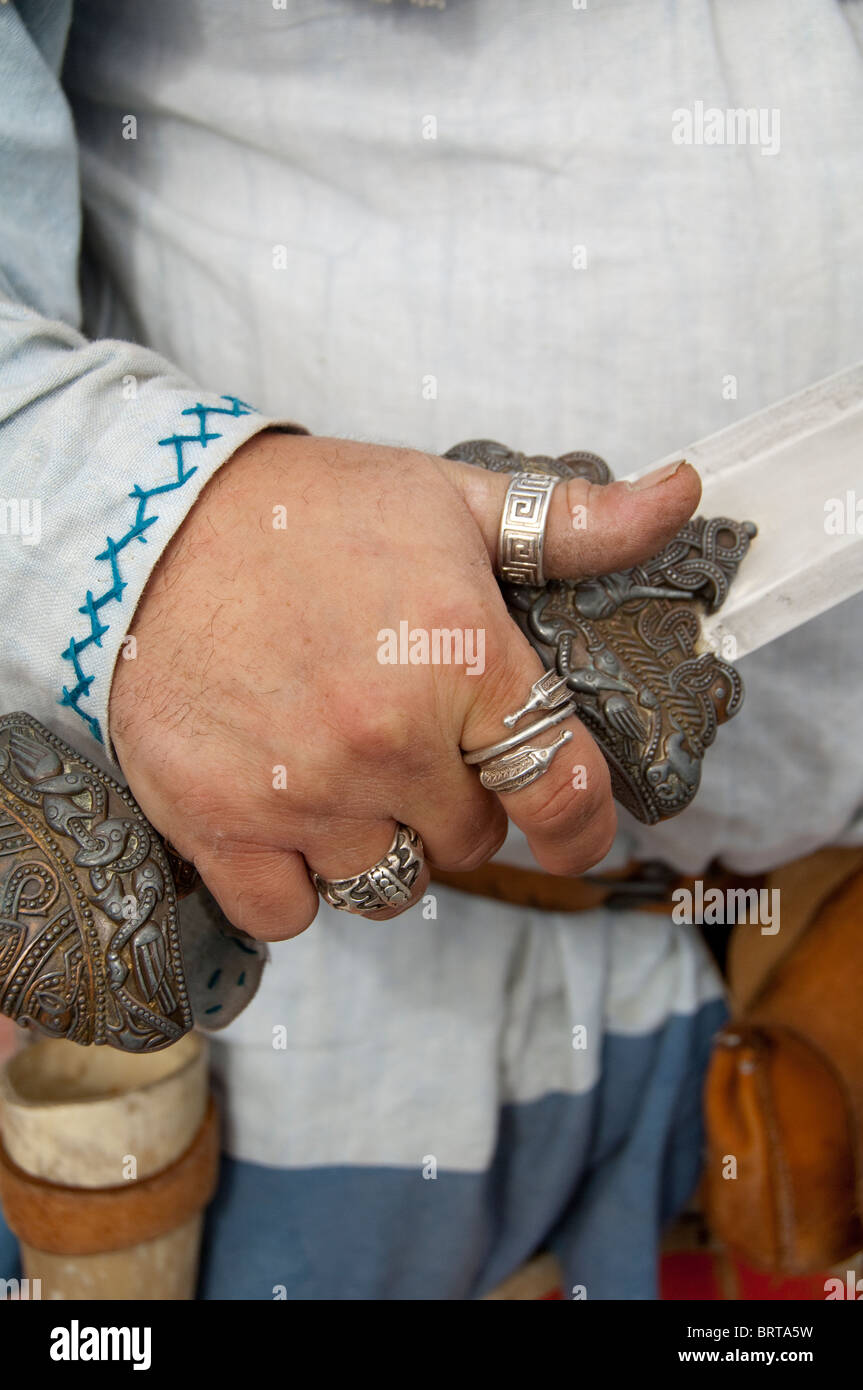 Canada, Newfoundland and Labrador, St. Anthony. Viking actor in ...