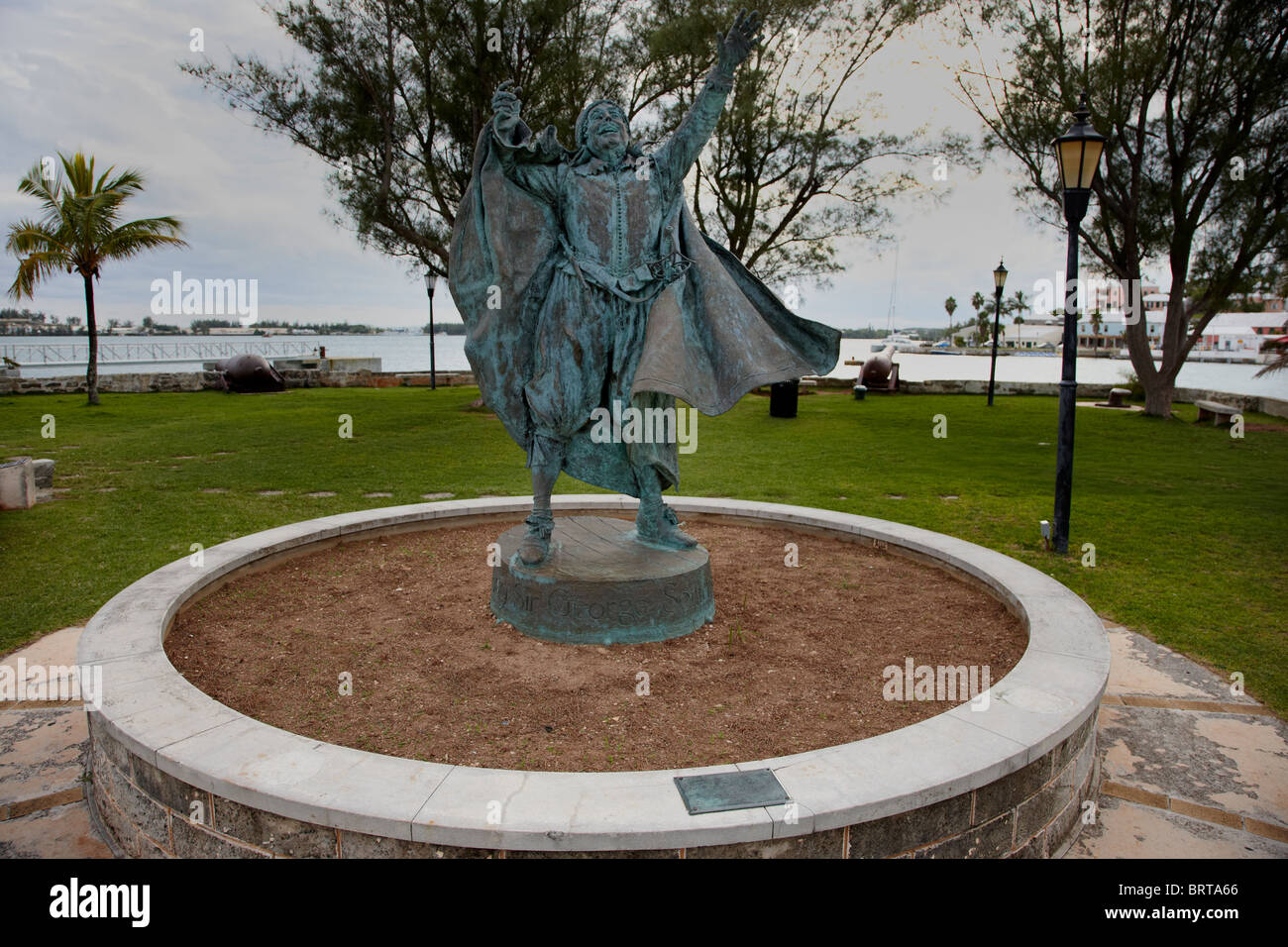 Admiral Sir George Somers Statue in St. George, Bermuda Stock Photo - Alamy