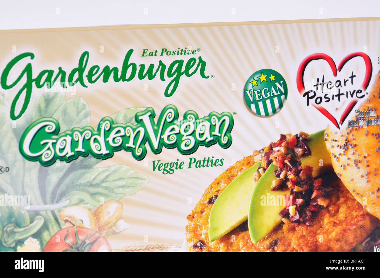 Vegan/vegetarian meatless burgers package Stock Photo - Alamy