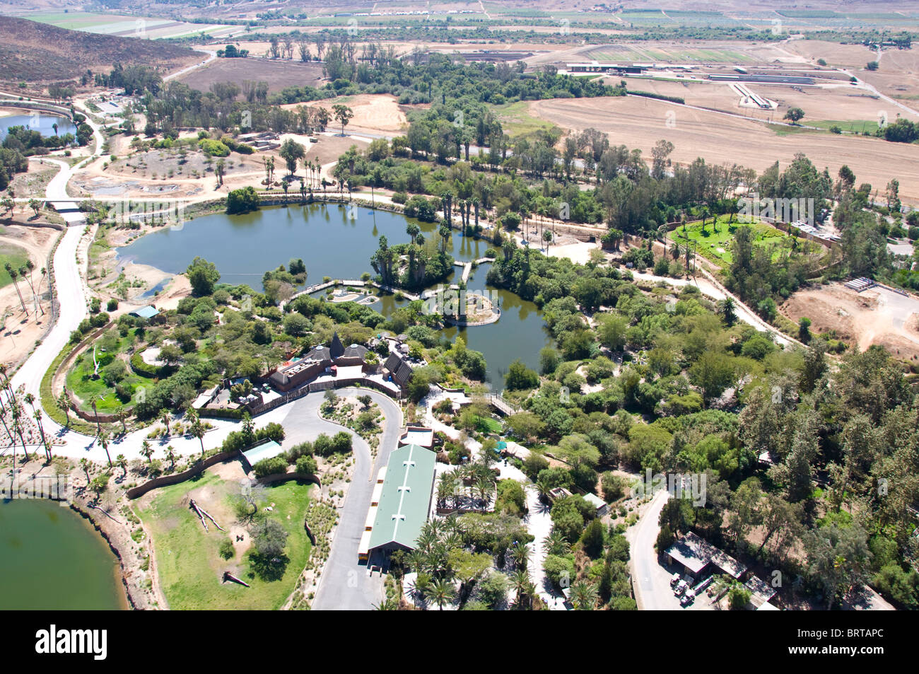 Aerial view of lake Stock Photo - Alamy