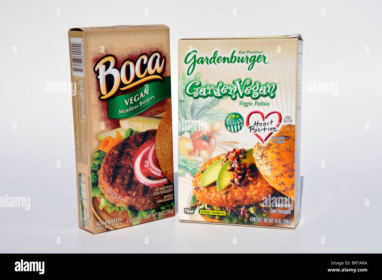 Vegan/vegetarian meatless burgers package Stock Photo - Alamy